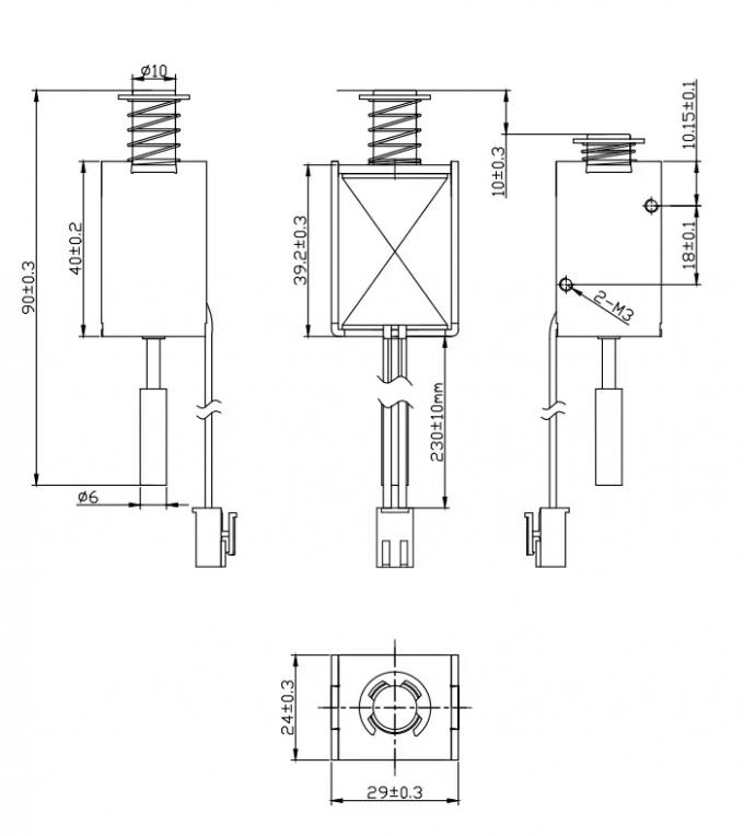 U1040 Hard Magnetic Material 1.71A Push Pull Solenoid