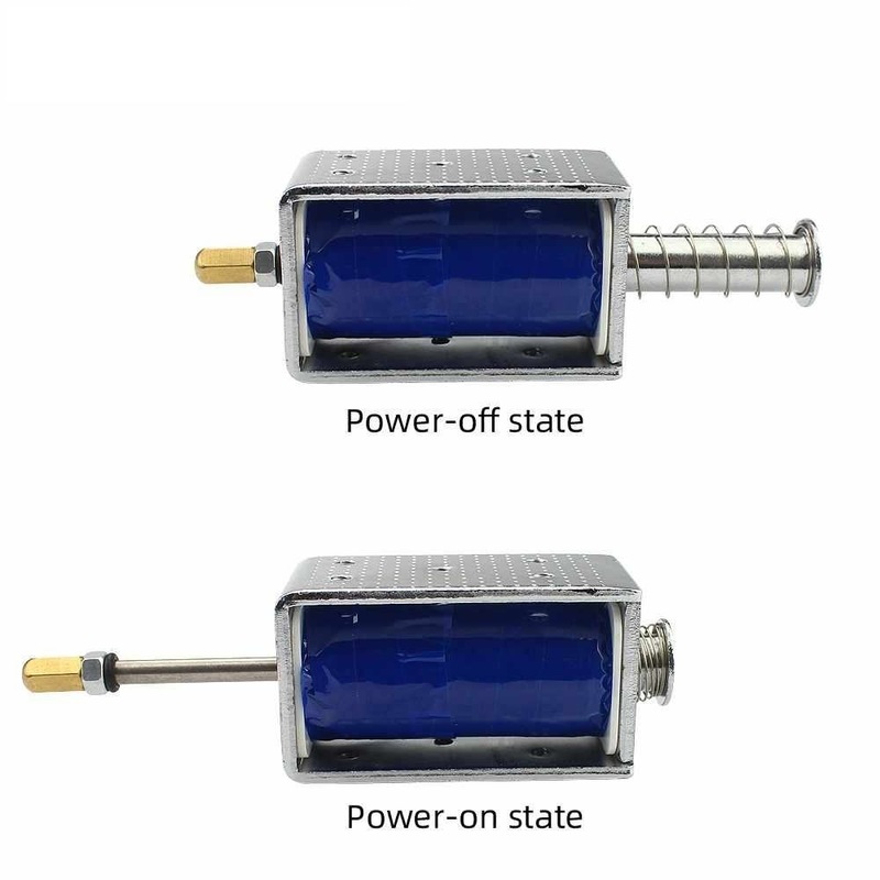 12V24V Solenoid Electromagnet Push Pull Through Type Magnet Long Stroke ...
